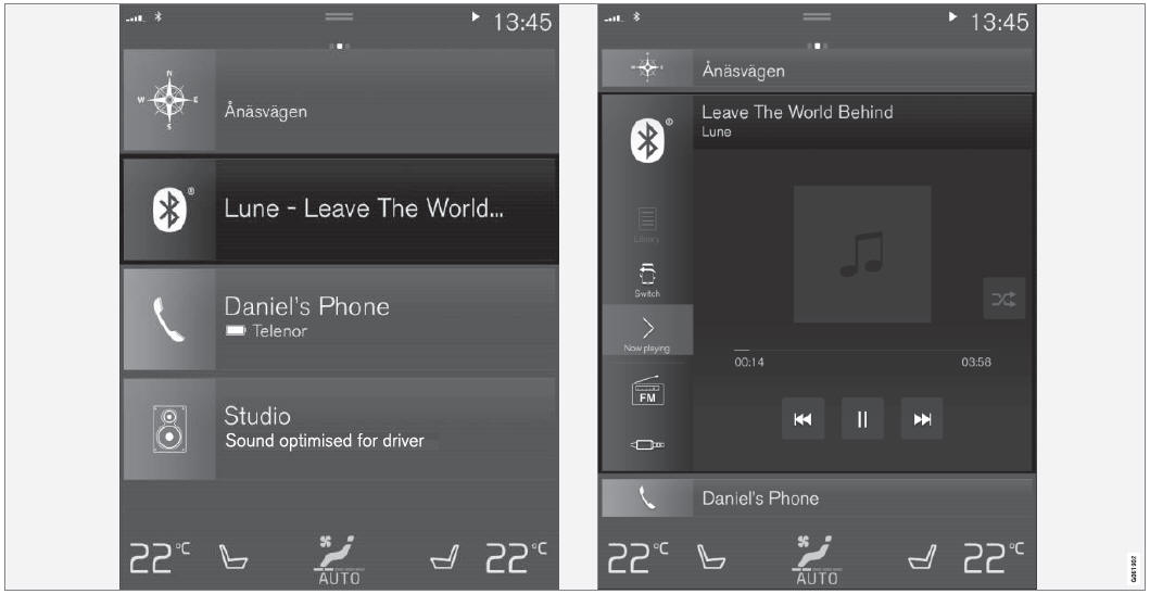 Volvo XC90 Handling Tiles In The Center Display Displays And Voice Control